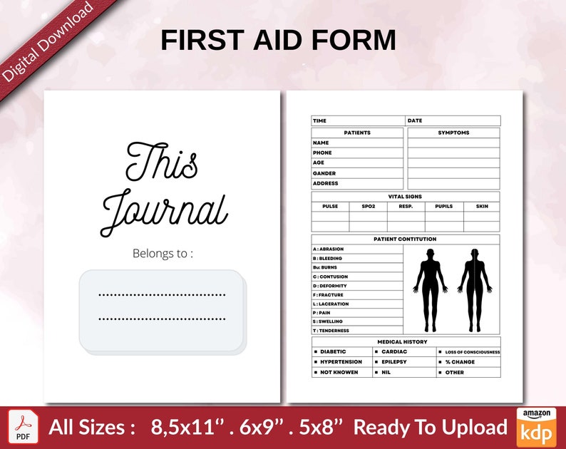 FIRST Aid Form 120 Pages Ready to Upload PDF Used as Low | Etsy