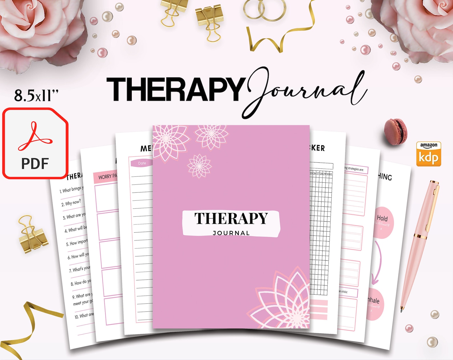 Therapy Journal Workbook Worksheets Mental Health Anxiety - Etsy