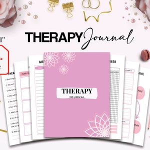 Therapy Journal Workbook Worksheets, Mental Health Anxiety, Mood ...