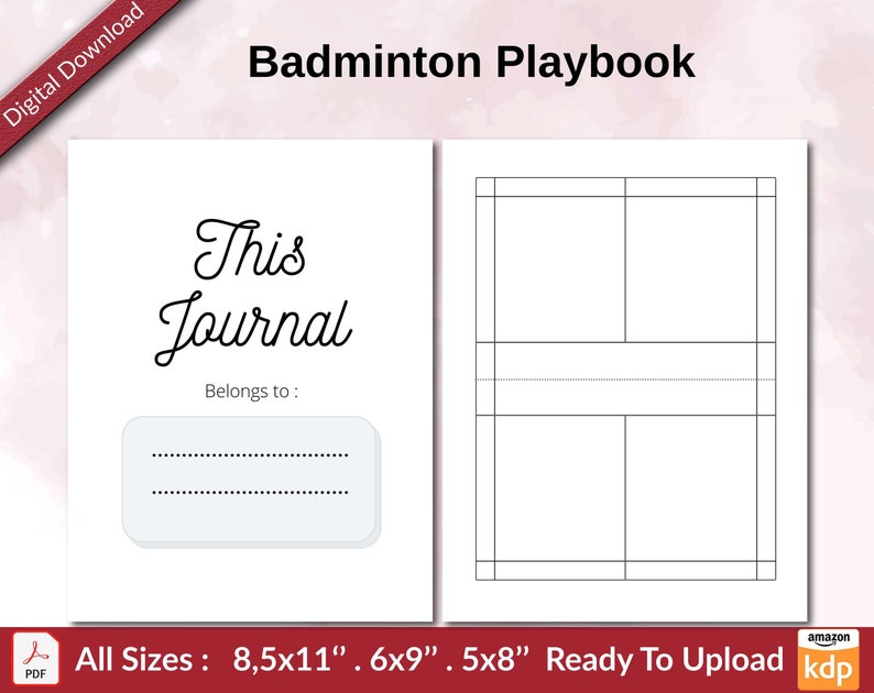 Badminton Playbook 120 Pages Ready to Upload PDF Used as Low Content ...