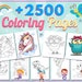 Printable Coloring Pages Bundle for Kids, +2500 Cute Coloring Pages for ...