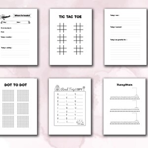 Amazon KDP Kids Interior Template Travel Activity Book Journal ...