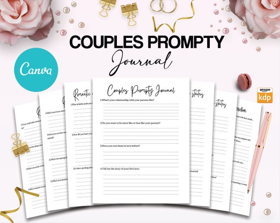Couples & Relationship Guided Journal With Prompts 26 Editable - Etsy