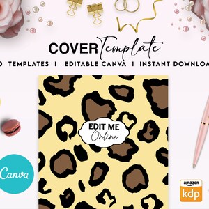 Safari African Animal Book Cover Template Bundle Canva Editable for ...