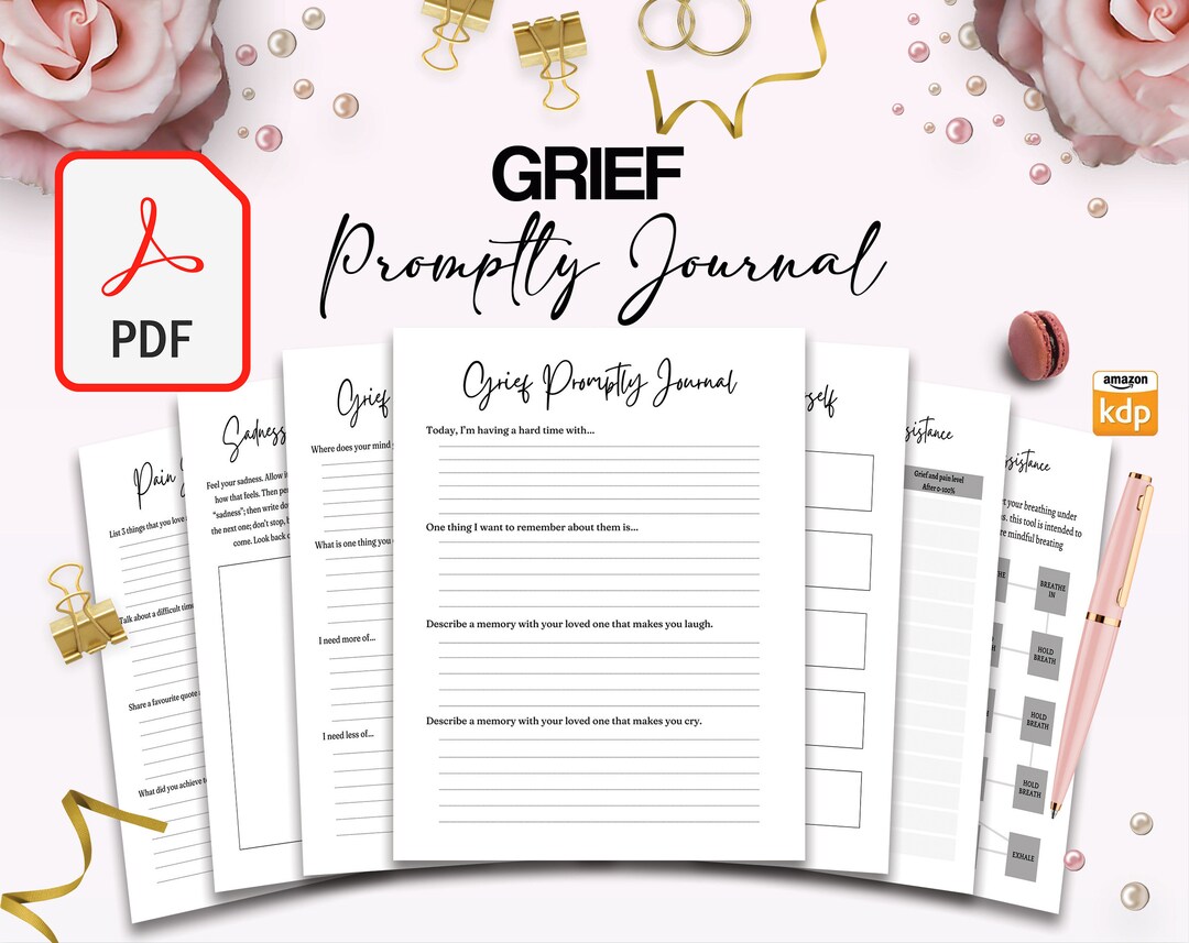 Grief Promptly Journal, Grief Gift, Grief Care Printable Journal - Etsy