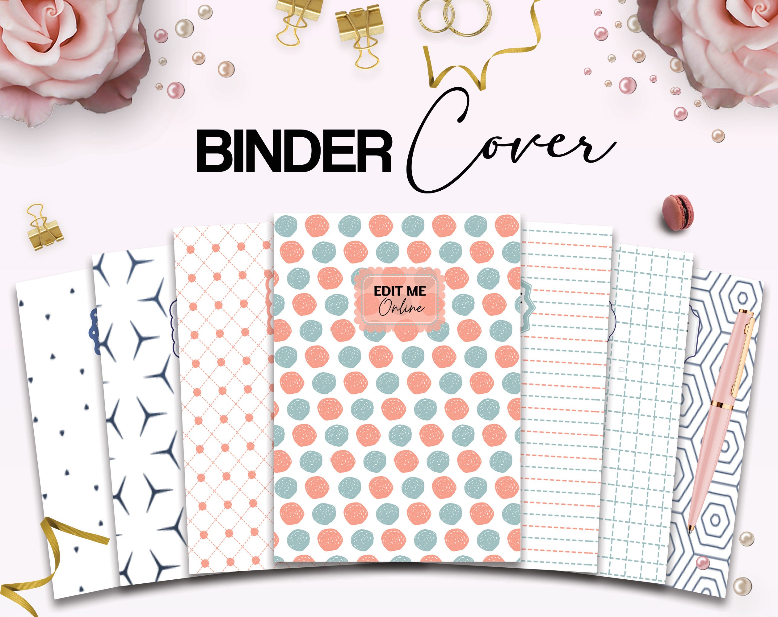 15 Pattern Book Cover Template Bundle Canva Editable for - Etsy Canada
