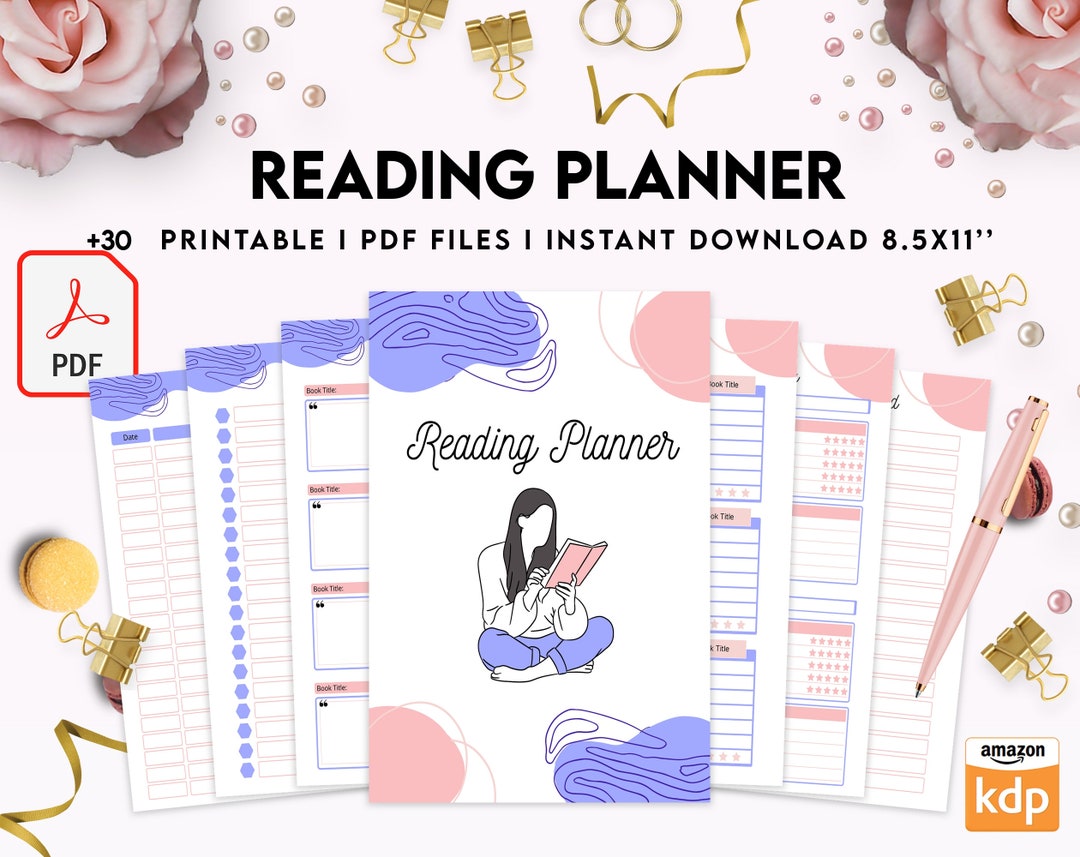 Reading Planner Printable | Reading Journal Tracker | Book Review ...