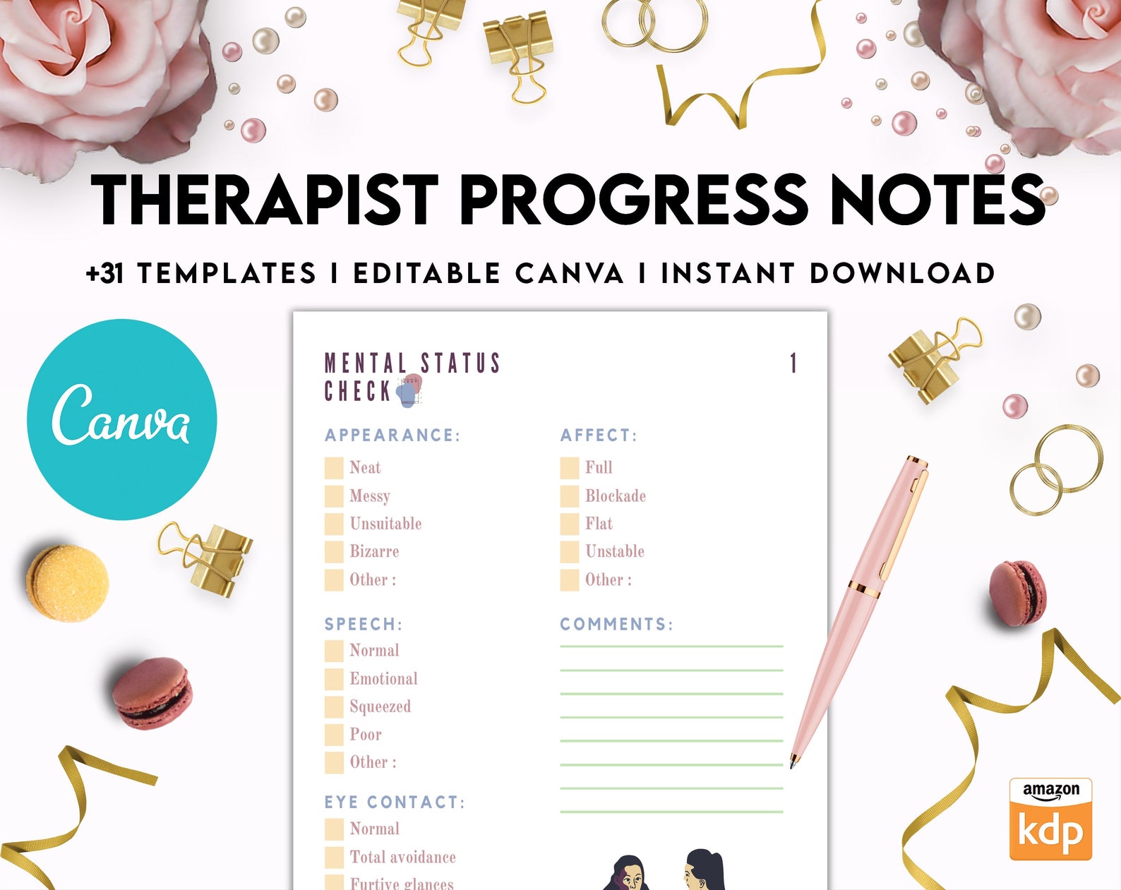 Progress Notes for Therapists Editable Templates Therapy - Etsy