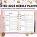 Dated 2023 Weekly Planner 52 Pages 8.5x11 or A4, Printable With 2023 ...