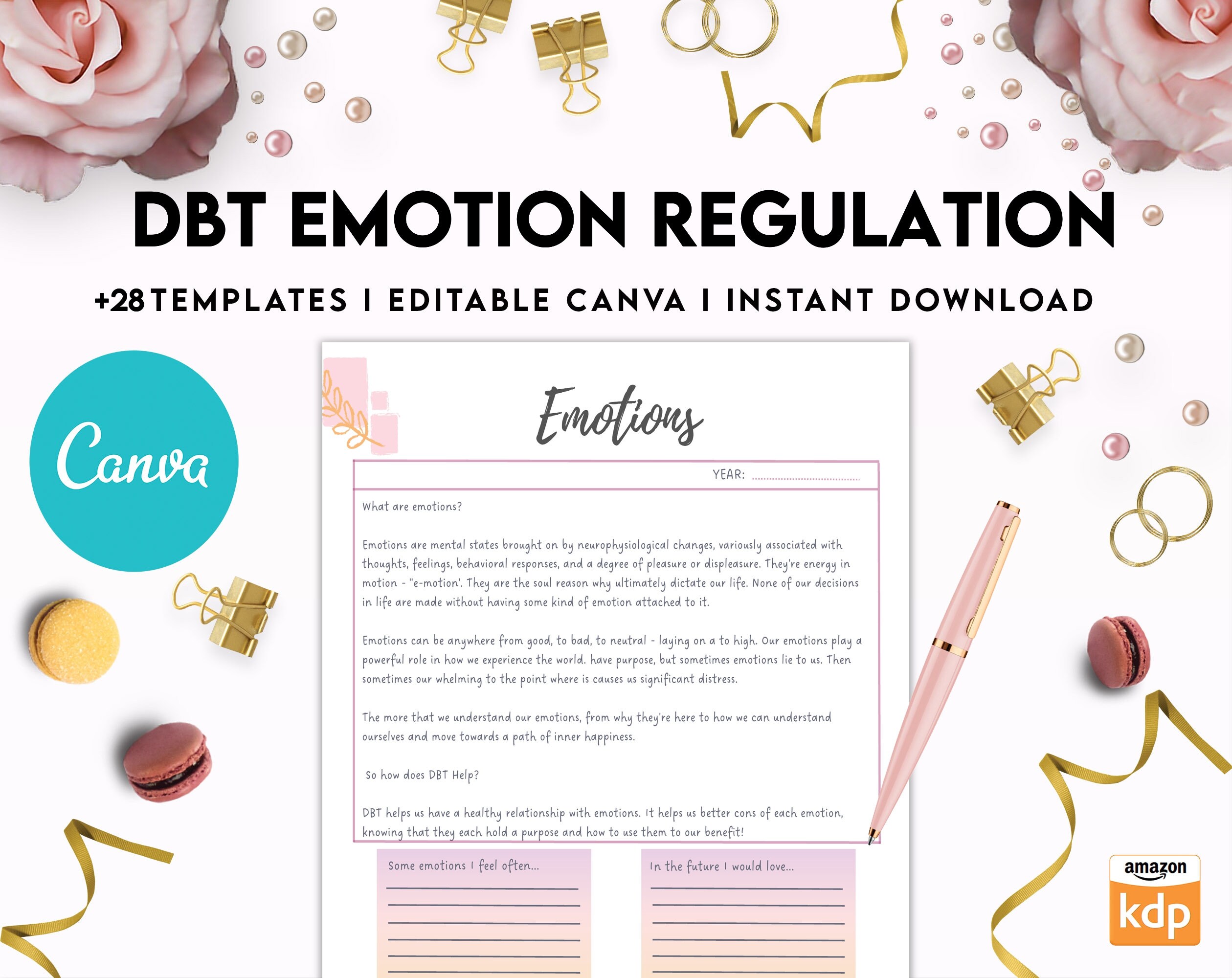 DBT Emotion Regulation Planner Dialectical Behavioural - Etsy