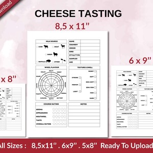 CHEESE Tasting Journal 120 Pages Ready to Upload PDF Used as Low ...