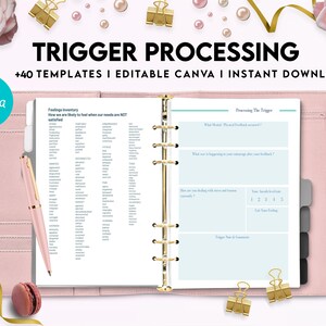 Trigger Processing Journal, Thought Processing for Daily Self Care ...