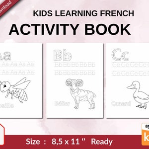 Kids Learning French Activity Book PDF File 8.5x11 Inch for Kids Aged 2 ...