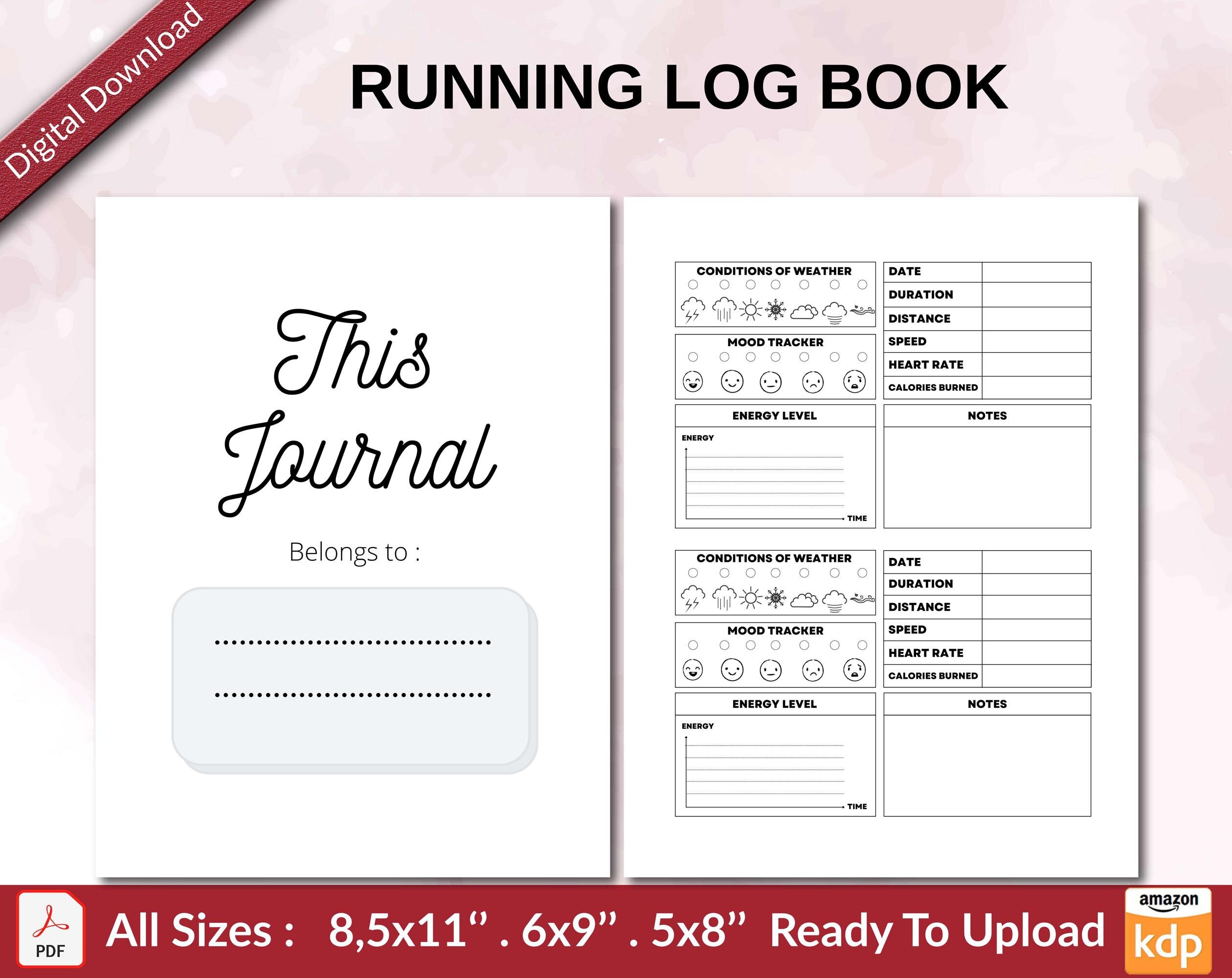 Running Logbook 120 Pages Ready to Upload PDF Used as Low - Etsy