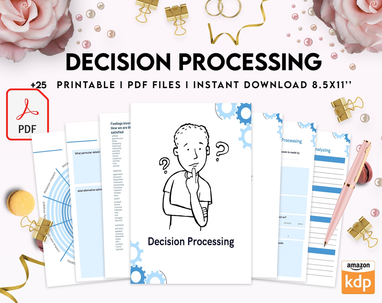 Make a Decision Aid Printable Interactive Worksheet Journal Inserts ...