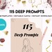 115 Deep Journal Prompts, Mental Health, Editable Templates Journal ...