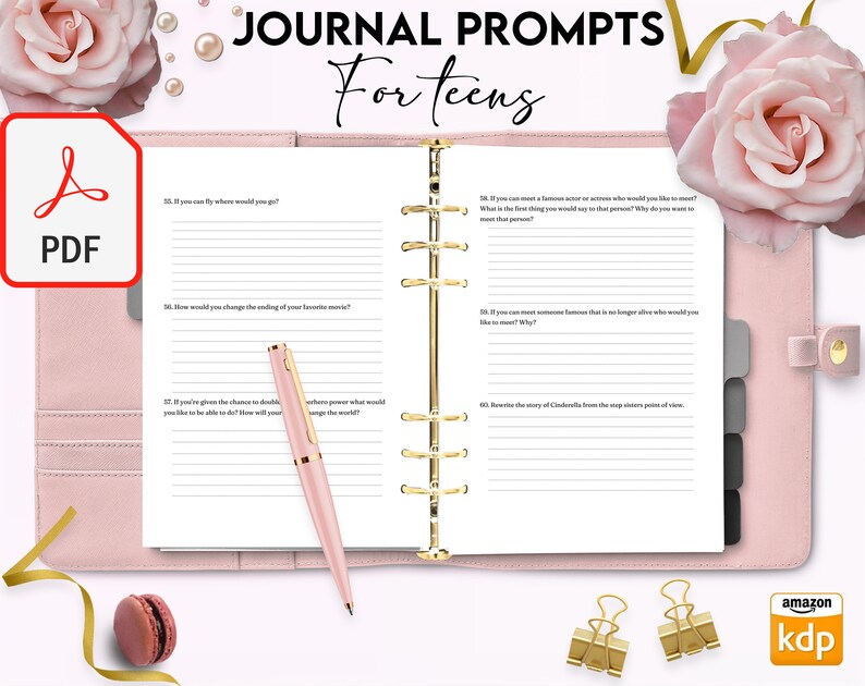 Teens Self-discovery Promptly Journal 51 Pages, 8.5x11" KDP Planner ...