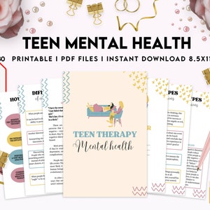 Teen Mental Health, Teen Therapy Journal , Teen Coping Skills, Teen ...