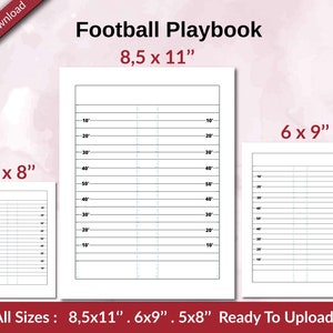 Football Playbook 120 Pages Ready to Upload PDF Used as Low Content ...