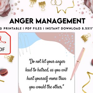 Anger Management for Adults, Therapy Journal , Mental Health, Self Care ...