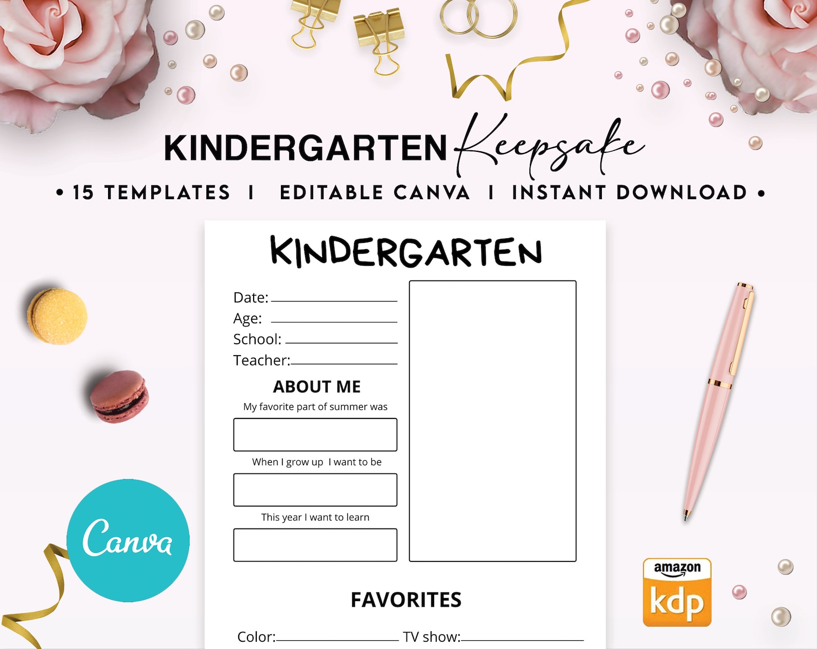 Children Keepsake Logbook Journal 6x9 Canva Editable - Etsy