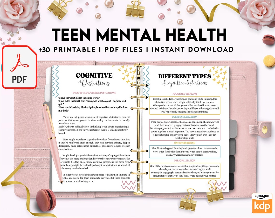Teen Mental Health Teen Therapy Journal Teen Coping Skills - Etsy