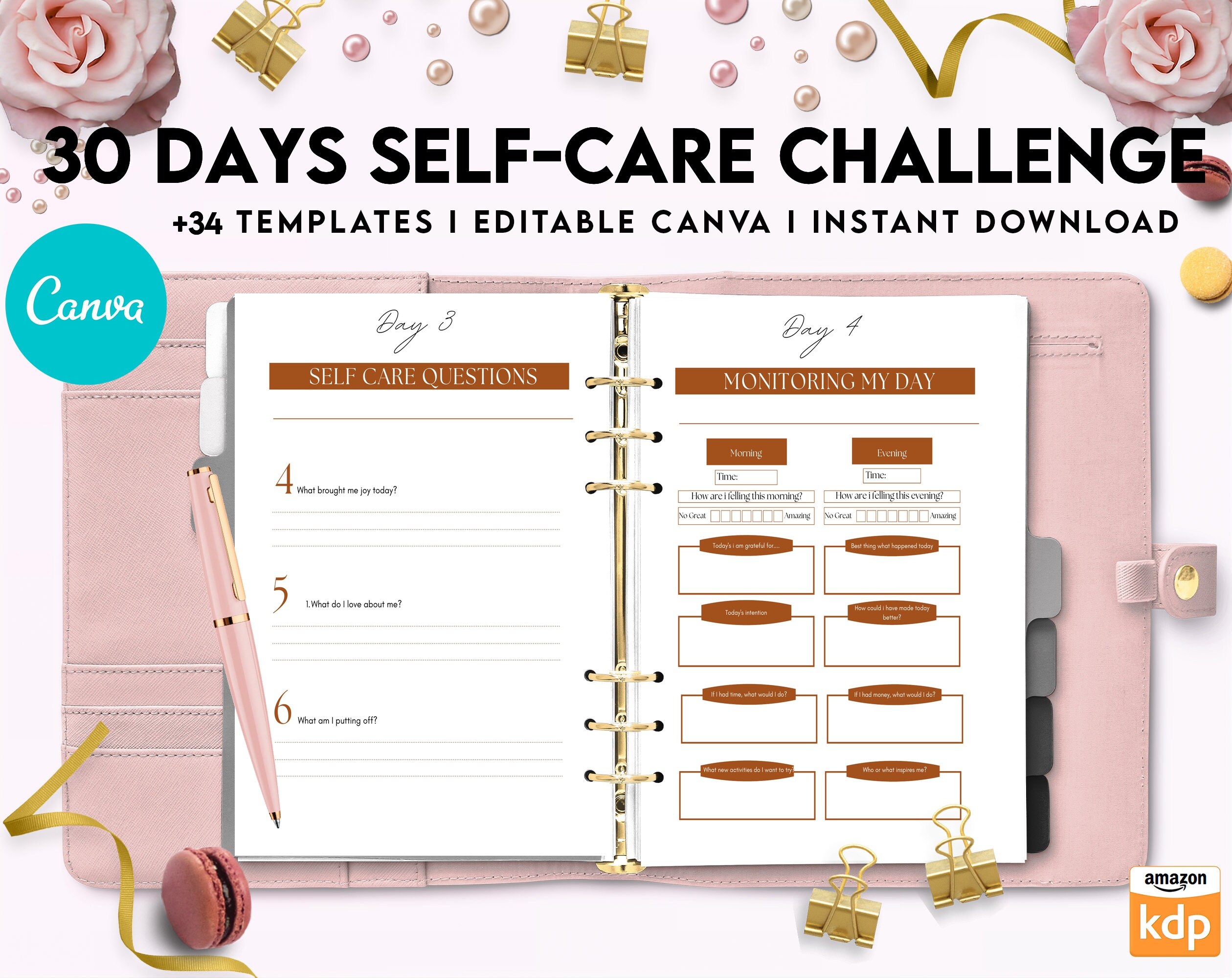 30 Day Self-care Challenge Self Care Journal Self Care - Etsy
