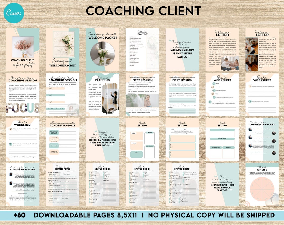 Coaching Client Welcome Packet, Client Onboarding Bundle, Life Coach ...