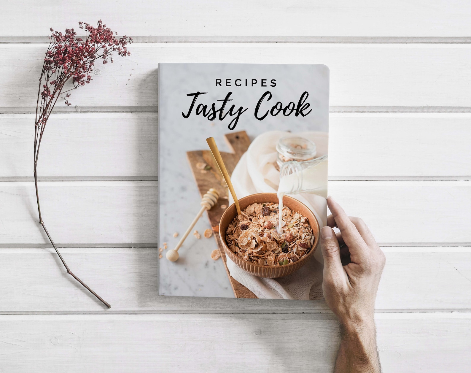Cookbook Recipe Book Cover Template Canva Editable for | Etsy