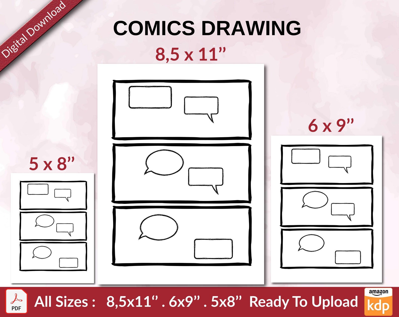 COMICS Drawing 120 Pages Ready to Upload PDF Used as Low Content ...