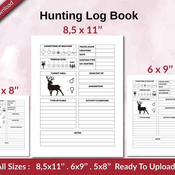 Hunting Log Book - Etsy