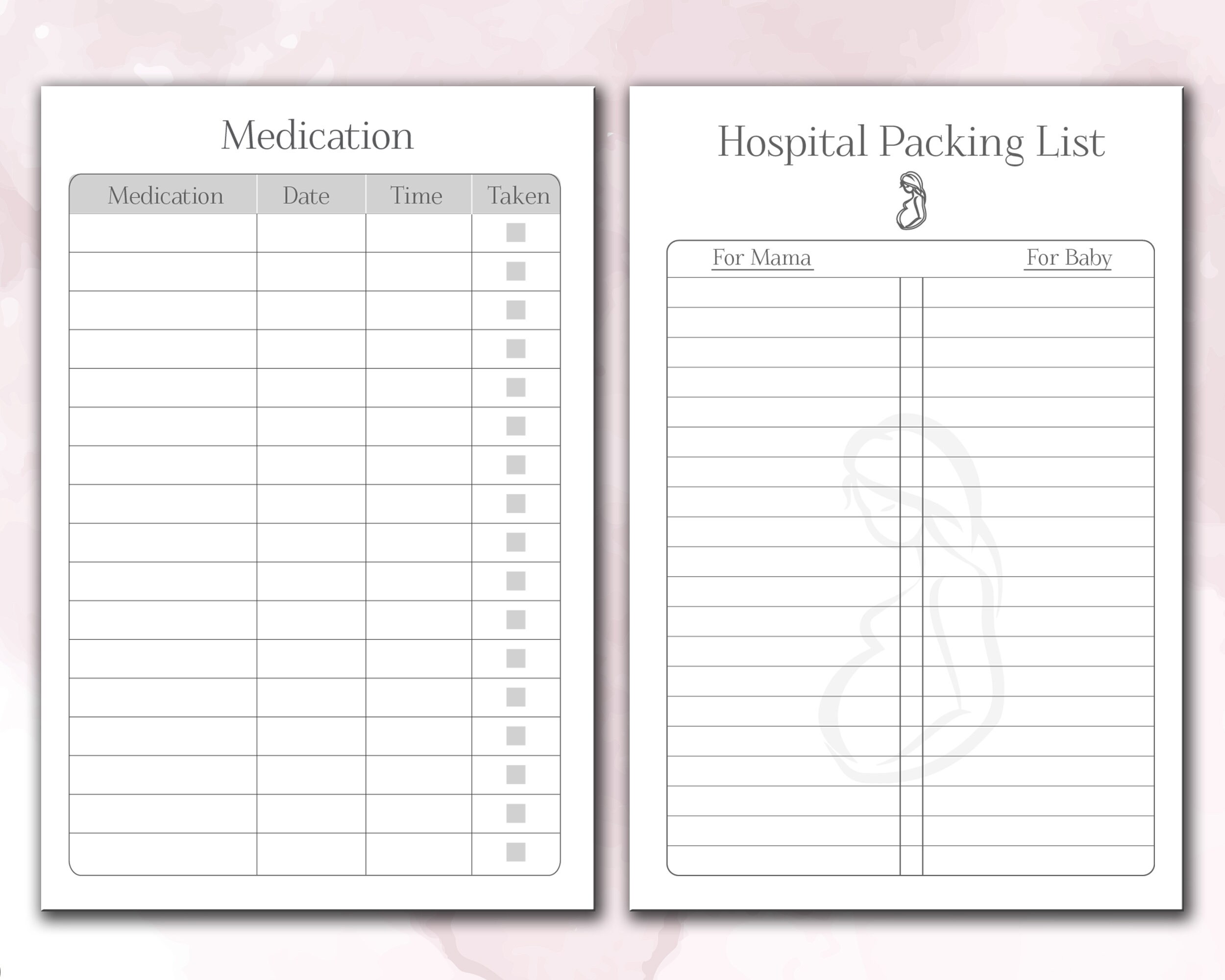 Pregnancy Log Book 120 Pages Ready to Upload PDF Commercial - Etsy