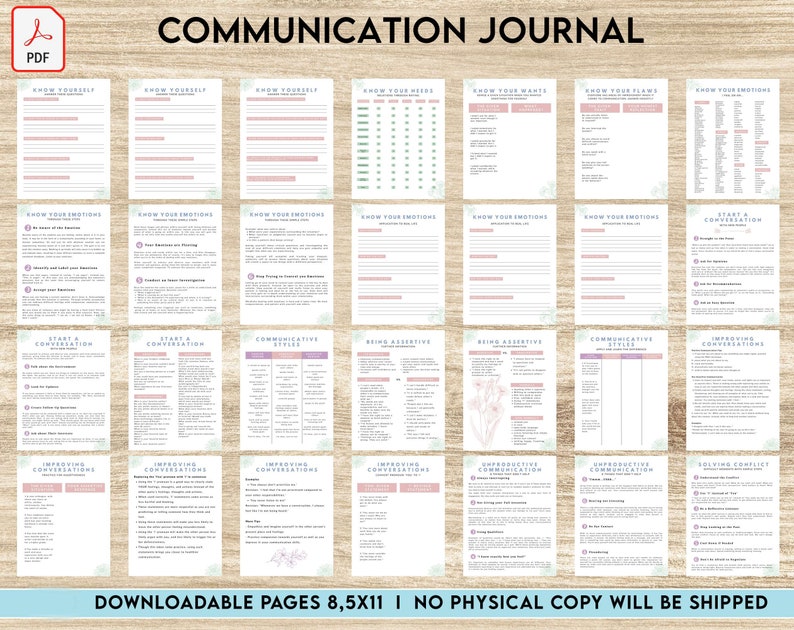 Communication Journal DBT Interpersonal Effectiveness Mental - Etsy