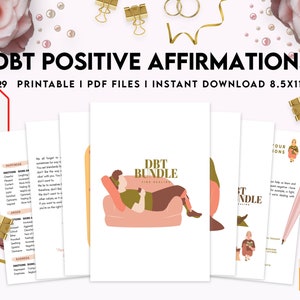 DBT Positive Affirmations, Coping Skills, Dialectical Behavior Therapy ...