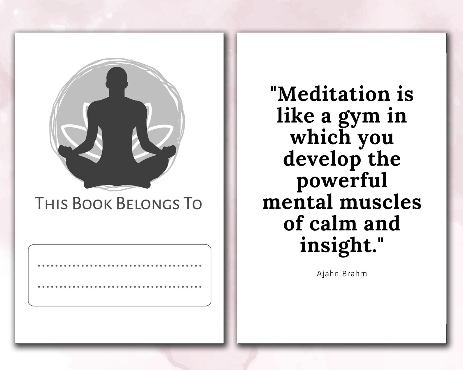 Meditation Yoga Journal 120 Pages Ready to Upload PDF - Etsy