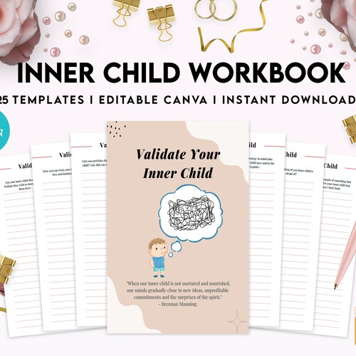 Inner Child Shadow Work Journal Prompts Editable Templates - Etsy