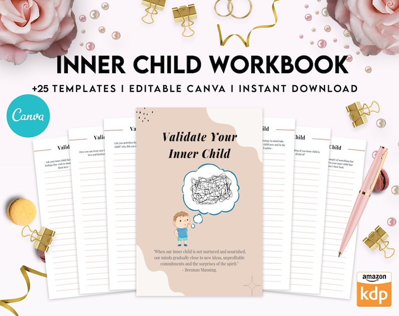 Inner Child Shadow Work Journal Prompts Editable Templates - Etsy