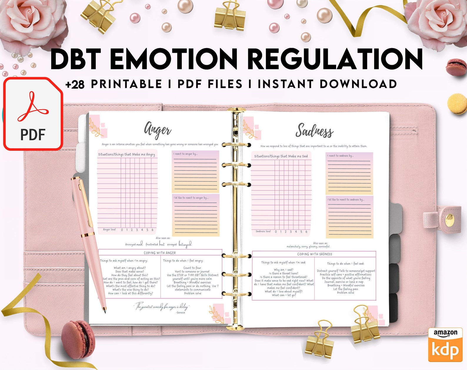 DBT Emotion Regulation Planner | Dialectical Behavioural Therapy ...