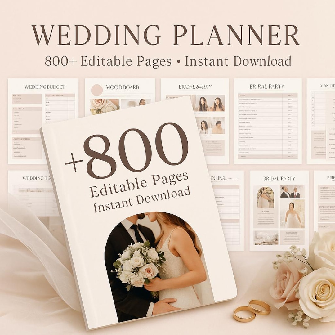 800+ Customizable Wedding Planner Templates, Canva Editable Wedding ...