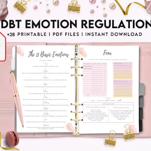 DBT Emotion Regulation Planner | Dialectical Behavioural Therapy ...