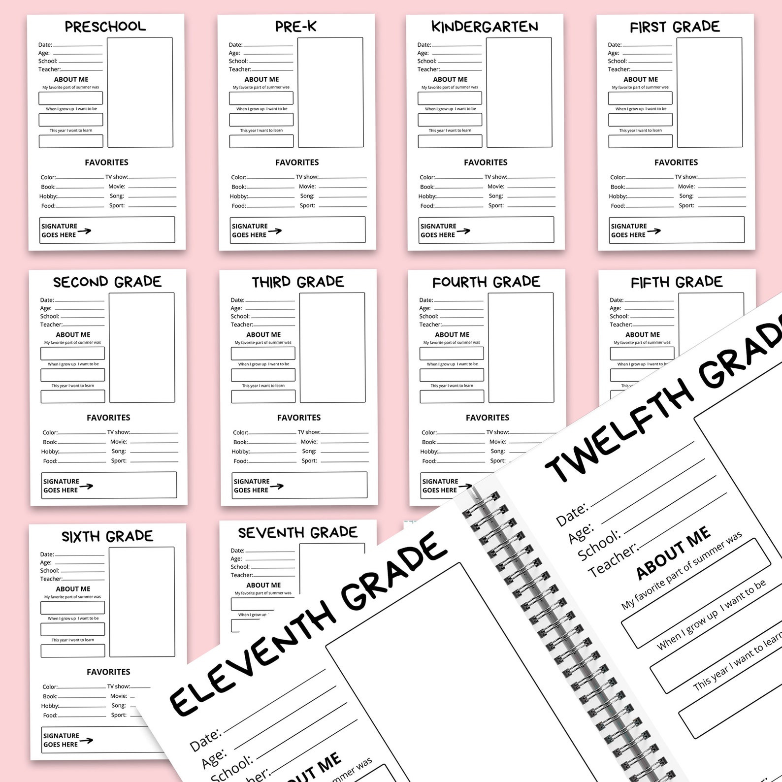 Children Keepsake Logbook Journal 6x9 Canva Editable - Etsy