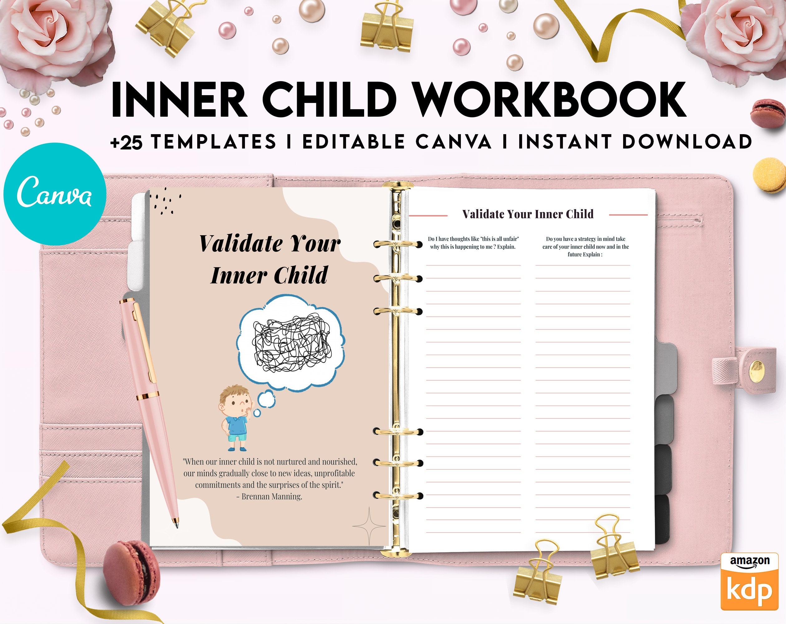 Inner Child Shadow Work Journal Prompts Editable Templates - Etsy