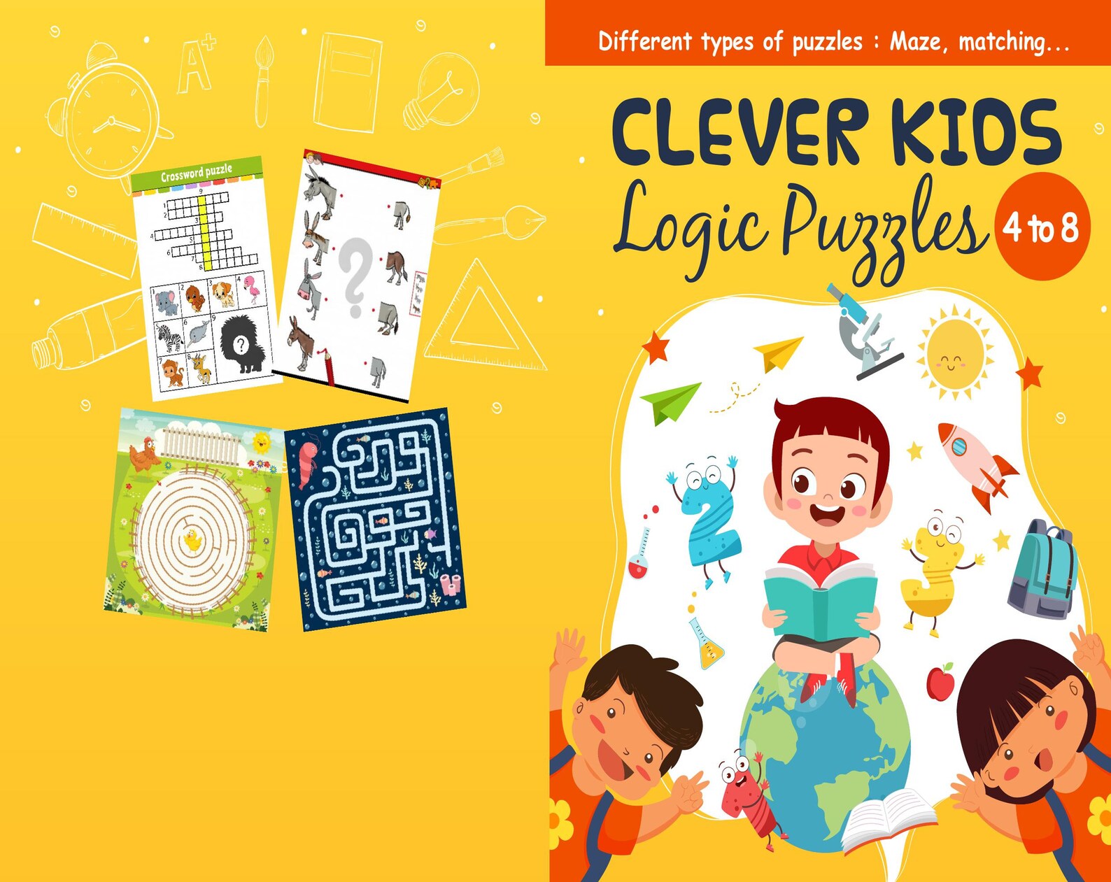 Clever Kids Activity Book Logic Games PDF File 8.5x11 Inch - Etsy