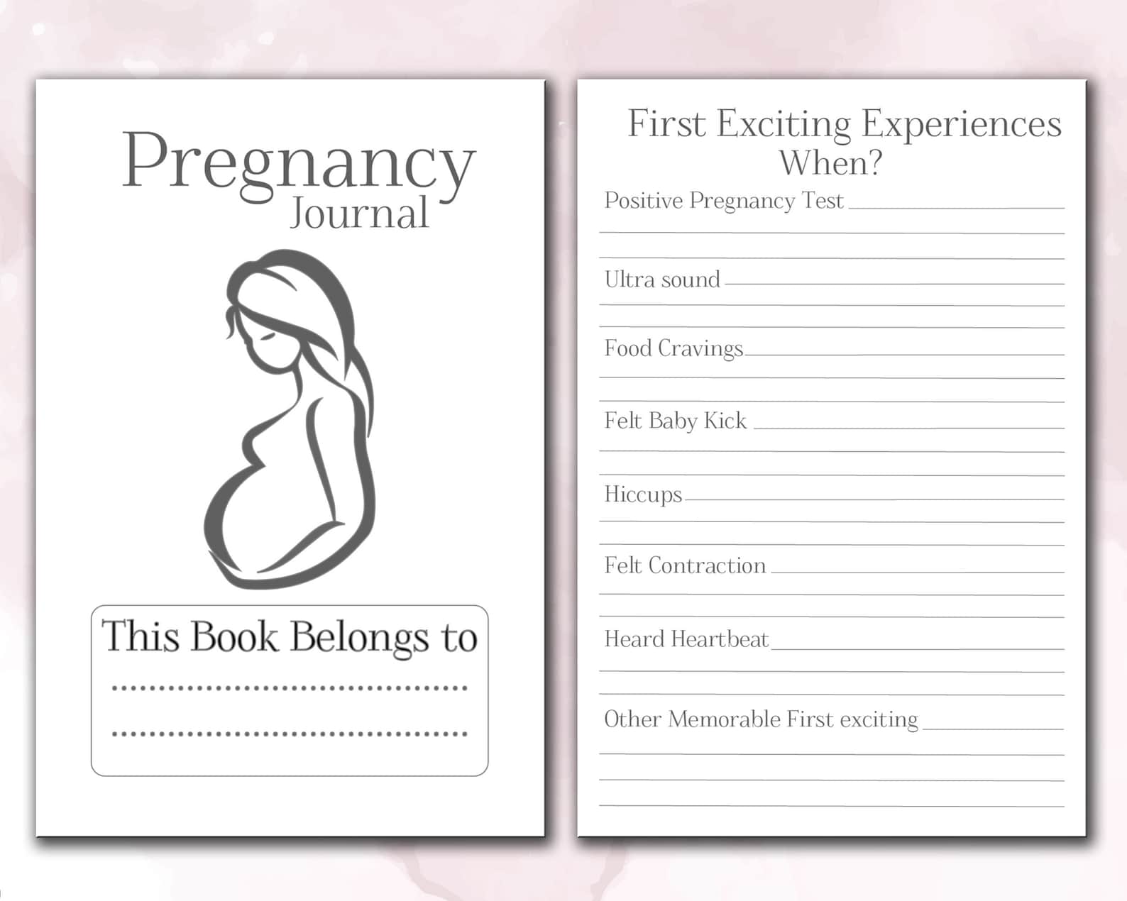Pregnancy Log Book 120 Pages Ready to Upload PDF Commercial - Etsy