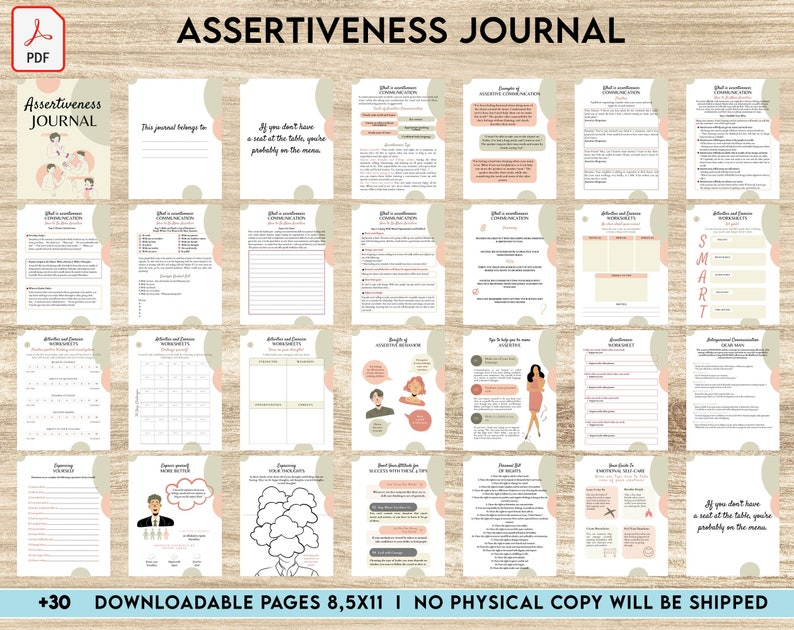 Assertiveness, Confident and Forceful Behavior Journal - Etsy