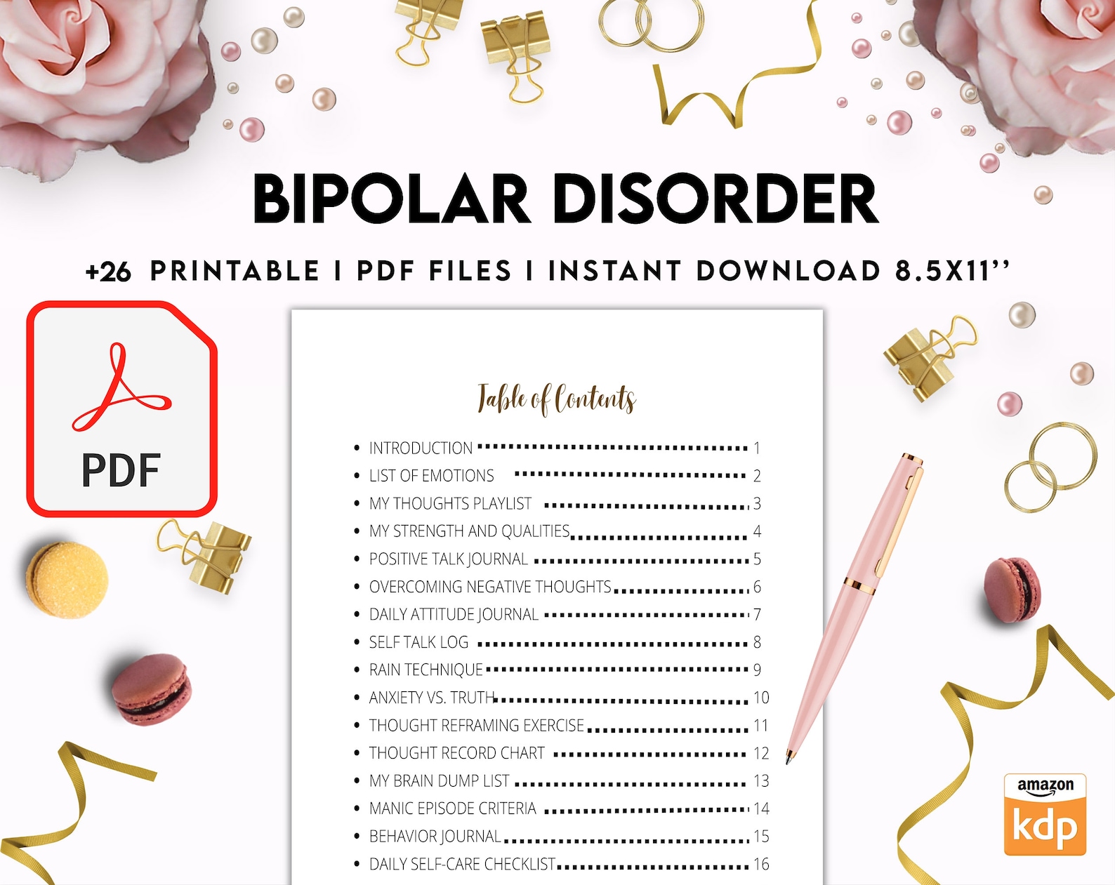 Bipolar Disorder Therapy Journal: Mental Health Depression - Etsy