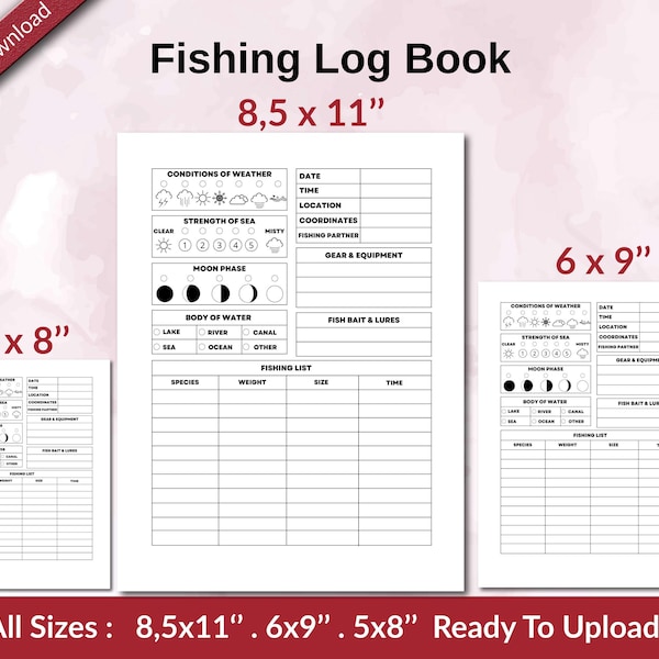 Fishing Log Book - Etsy