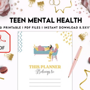 Teen Mental Health, Teen Therapy Journal , Teen Coping Skills, Teen ...