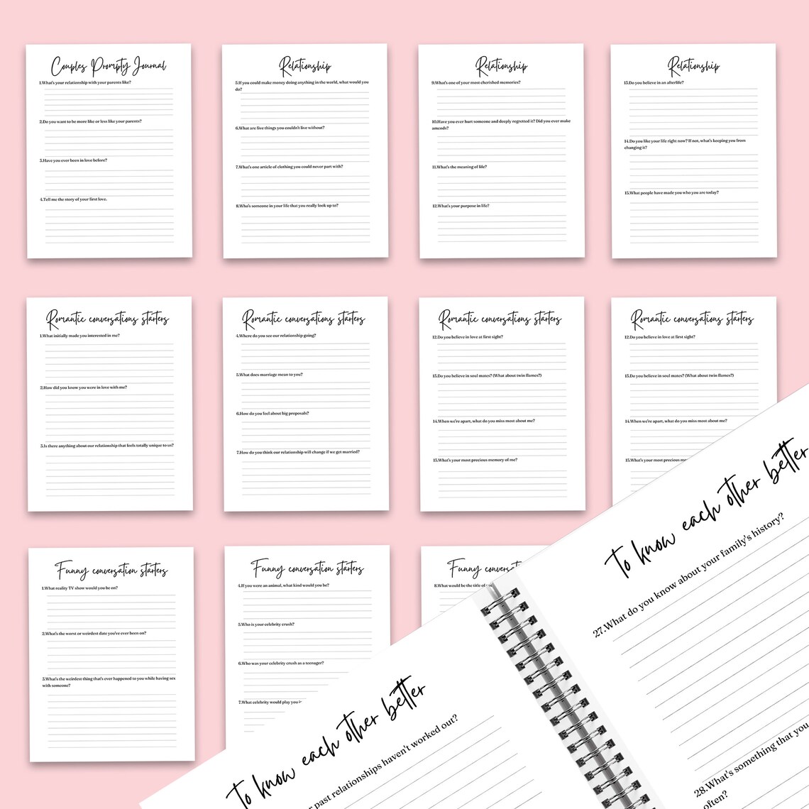 Couples & Relationship Guided Journal With Prompts 26 Editable - Etsy ...