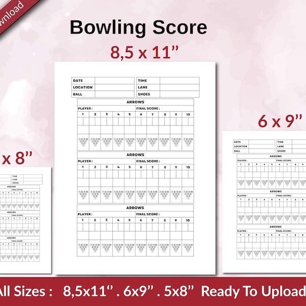 Bowling Score Sheet - Etsy